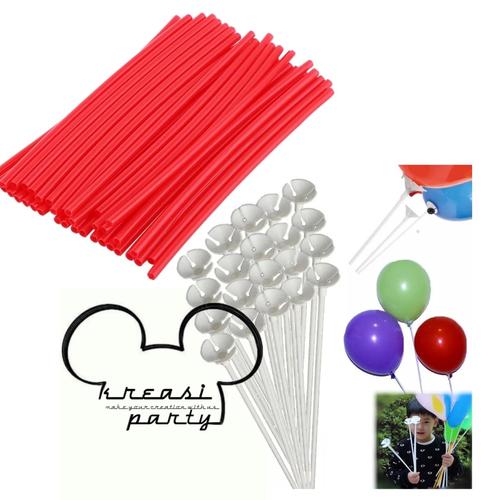 Promo Stik Balon Merah Putih / Gagang Balon / Tangkai Balon / Stick ...