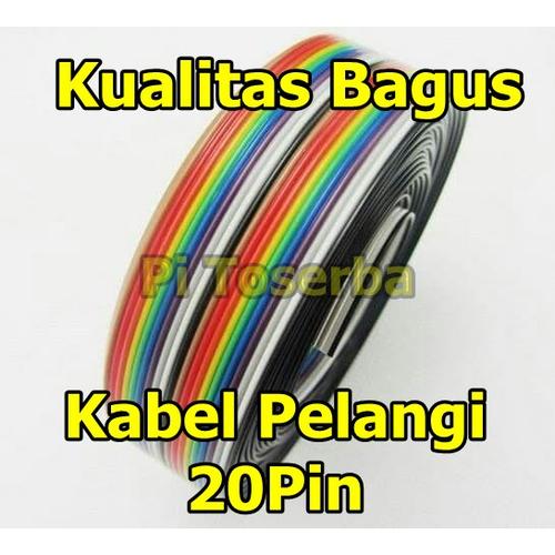 Jual Kabel Pelangi 20 Pin Jumper Elektronika 20Pin Kualitas Bagus ...