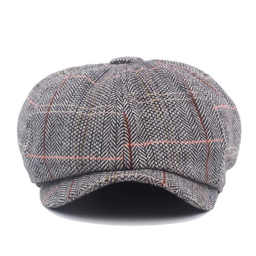 Jual Mens Grid Octagonal Beret Hats Vintage Newsboy Painter Forward ...