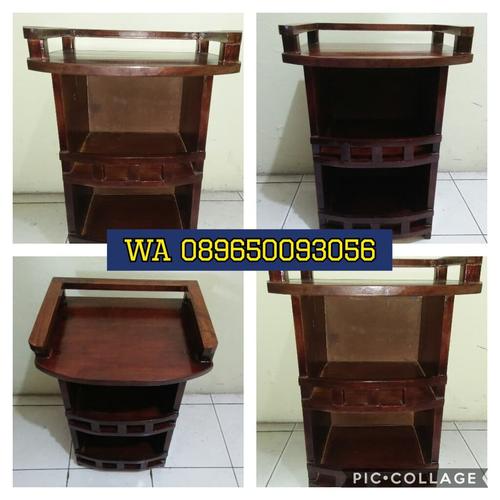 Jual Meja Dispenser Kayu Mahoni Dilengkapi Rak - Kab. Bandung - Liany ...