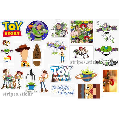 Jual toy story sticker pack A4 - Kota Balikpapan - Stripes stickr ...