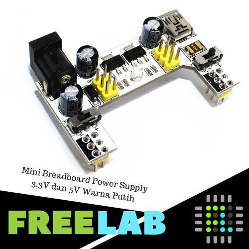 Jual Mini Breadboard Power Supply 3.3V dan 5V Warna Putih - Jakarta ...