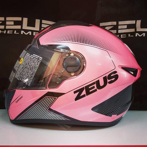 Jual HELM ZEUS 811 SPEEDSTER PINK AL6 BLACK HELM TOURING ZEUS CEWEK ...