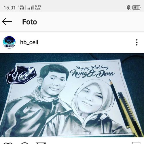 Jual Sketsa Wajah Size A4 2 Wajah + Frame - Kab. Bekasi - Mang Gambar ...