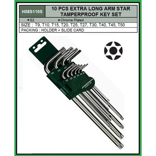 Jual JONNESWAY 10 PCS EXTRA LONG ARM STAR TAMPERPROOF KEY SET ...