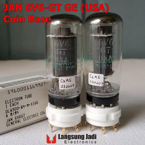 Jual JAN 6V6GT General Electric pentode power tube Fender 6V6 GE coin base - Kab. Bogor ...