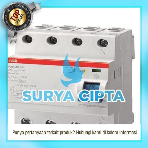 Jual ELCB RCCB ABB F204 40A 4P 100mA - Jakarta Pusat - Surya Cipta | Tokopedia