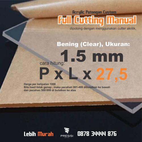 Jual Akrilik/Acrylic Lembaran Potongan Custom Manual 1,5 MM - Kota ...