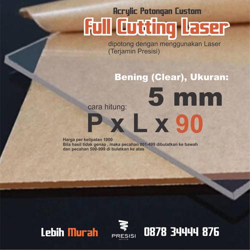 Jual Akrilik Lembaran Acrylic Sheet 5mm potongan Laser PROMO - Kota ...