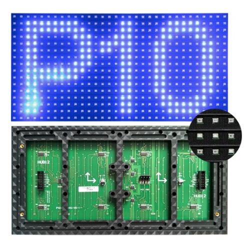 Jual LED Display P10 SMD Running Text Full Outdoor Blue Biru 32x16 ...