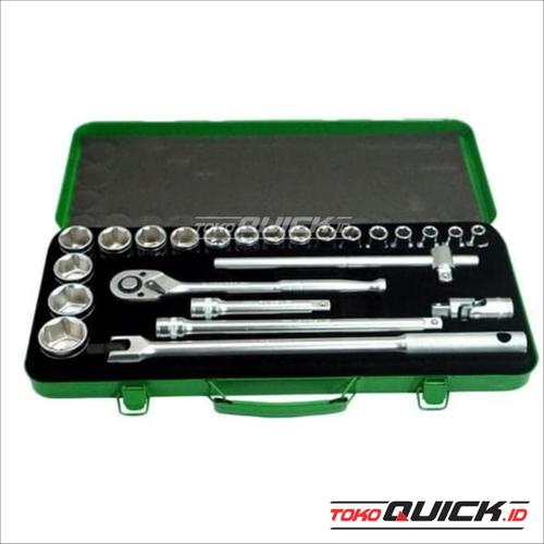 Jual TEKIRO 1/2 INCH DR. SOCKET SET 12 PT 8 24 MM (SM) 17 PIECES - Kota ...