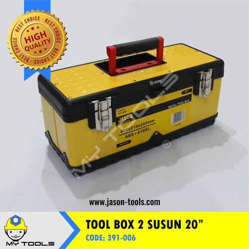 Jual TOOL BOX 2 SUSUN PVC & STEEL KUNING 20" JASON 391-006 - Kab ...
