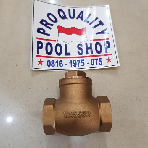 Jual CHECK VALVE 3/4 INCH WASSER BRASS SWING CHECK VALVE - Jakarta ...