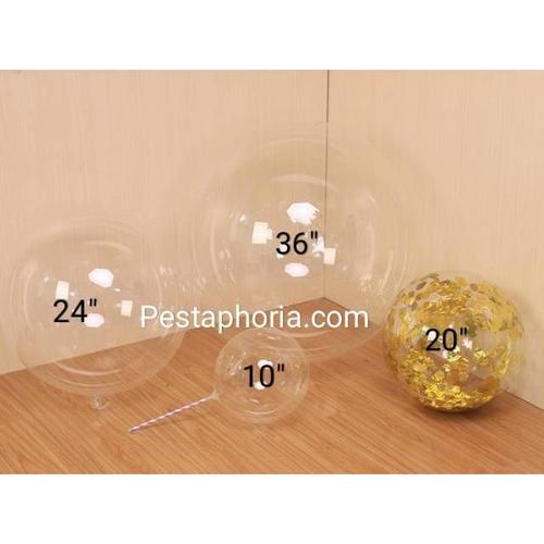 Jual Balon PVC Transparan Size 20 (50cm) / Bubble Balloon Size 20 (50 ...