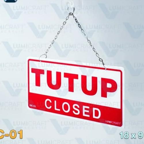 Jual sign board closed / Tutup Ukuran 18 X 9 cm - Jakarta Utara ...
