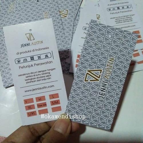 Jual Hang Tag/Label Baju/Price Tag/Label Harga/Label Produk Bentuk ...