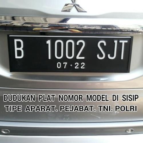 Jual dudukan plat nomor model Aparat Pejabat Tni PolRi. plat di sisip ...