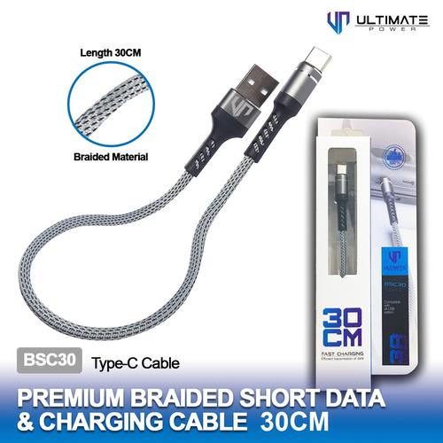 Jual Ultimate Power Premium Braided Kabel Data an Carging Cable 30CM ...