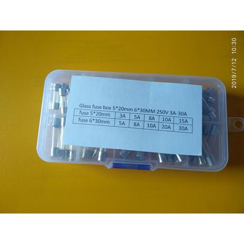 Jual Glass fuse tube fuse box 5*20mm 6*30MM 250V 3A-30A - Kota Semarang ...