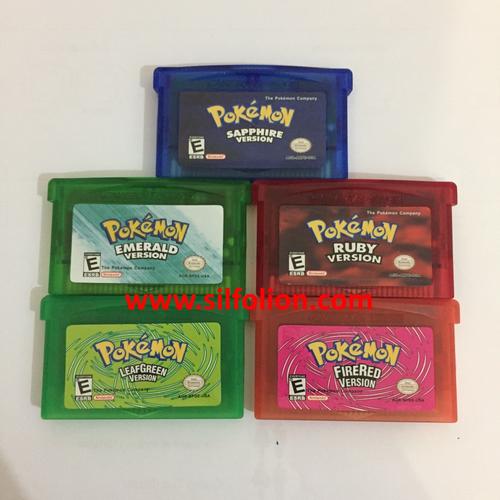 Jual Pokemon Emerald Ruby Sapphire Fire Red Leaf Green Gameboy GBA ...