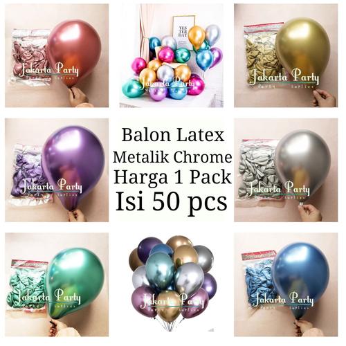 Promo Balon Latex Chrome 1 PACK / Balon Chrome / Balon Metalik Chrome ...