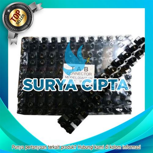 Jual Terminal Blok Krustin 16mm 30Ampere Hitam TAB Klustin Plastik ...