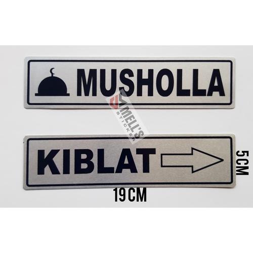 Jual stike sticker Label MUSHOLLA KIBLAT petunjuk warning - kiblat ...