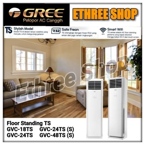 Promo GREE GVC 24TS(S) - AC FLOOR STANDING 3PK SMART TOUCH SCREEN ... Promo GREE GVC 24TS(S) - AC FLOOR STANDING 3PK SMART TOUCH SCREEN ...