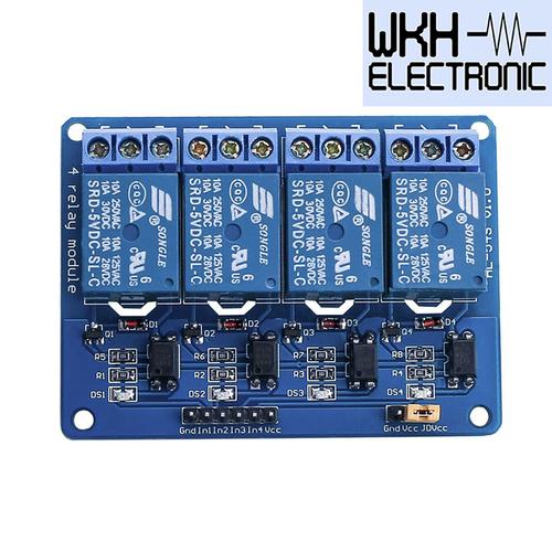 Jual Relay Module 4 Channel Opto 5V for Arduino - Kota Surabaya - WKH ...