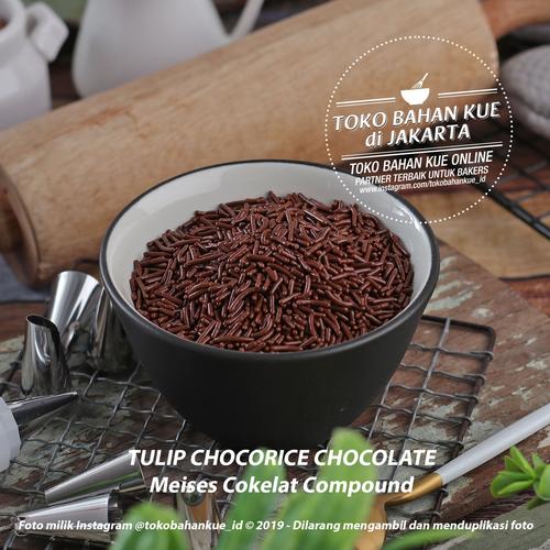 Jual Tulip Meises Chocorice Dark Dus 10kg Cokelat Meses Ceres Mesis ...