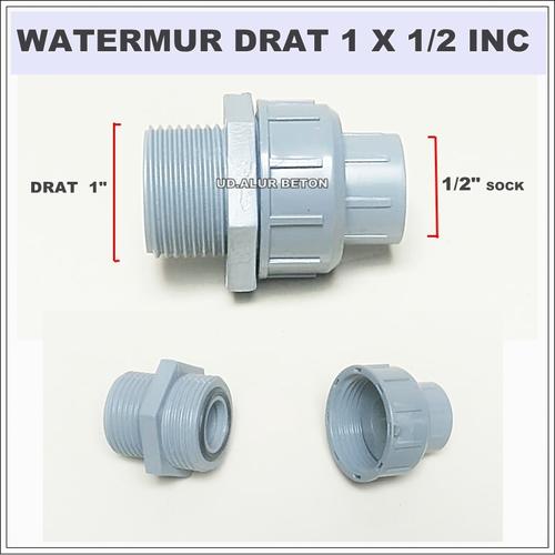 Jual WATER MUR DRAT 1 X 1/2 INCHI - Union Socket Drat PVC - Kota ...