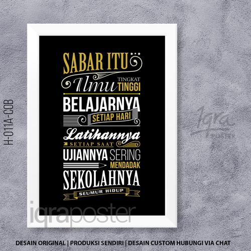 Jual Sabar itu Ilmu 1 COB - Poster Motivasi & Bingkai A4 Wall Decor ...