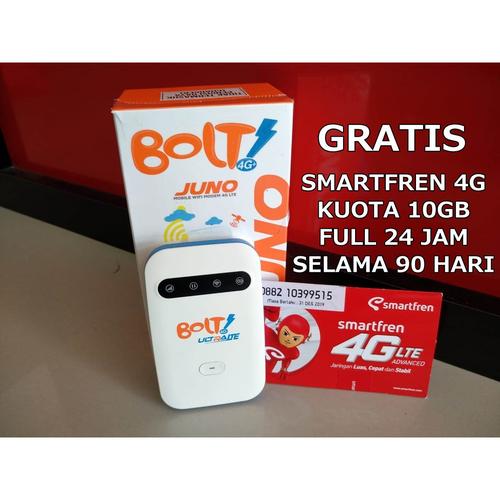 Jual MiFi Modem WiFi 4G Bolt Juno (UNLOCK), FREE 10GB, Garansi 1 Tahun ...
