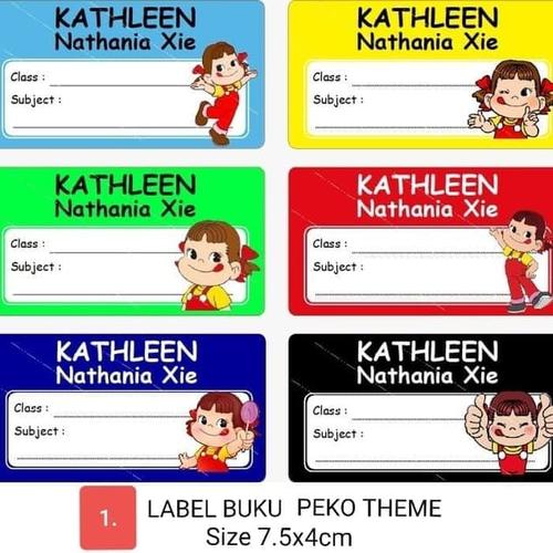 Jual Sticker nama / stiker label nama/ tempelan nama anak / label buku ...