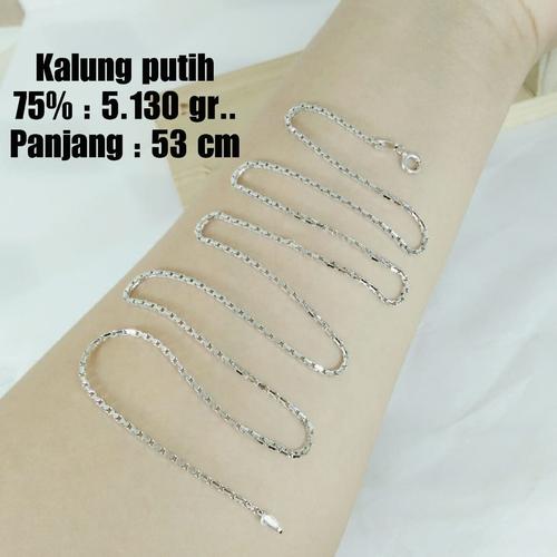 Jual Kalung Emas / Mas Putih 75% Berat 5.130 Gram Panjang 53Cm ...