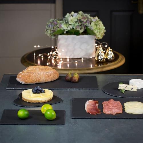 Jual Natural Slate Stone Rectangular Plate Serving Platter Piring Batu ...