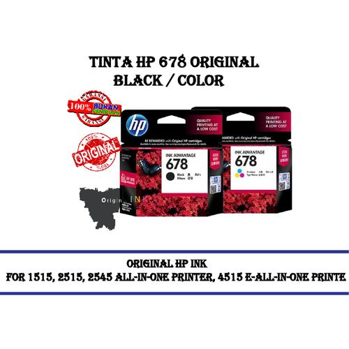 Jual TINTA / CATRIDGE HP 678 BLACK / COLOR ORIGINAL 100% PERSET - Hitam - Jakarta Selatan ...