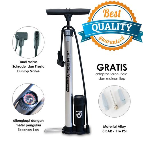 Promo Pompa Jemboly Sepeda Fixie / Motor / Bola / Balon - Silver - Kota ...