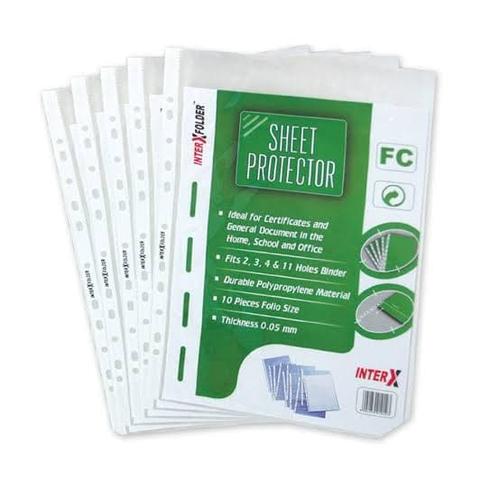 Jual Sheet Protector Inter X F4/PP Pocket InterX F4/Plastik File Bolong ...
