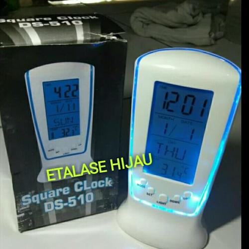 Jual Jam Meja Digital LED Alarm Smart Clock Hari Bulan Tahun Suhu ...