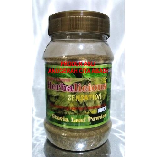 Jual Gula Stevia Bubuk Herbalicious Sensation Pure Stevia Leaf Powder ...