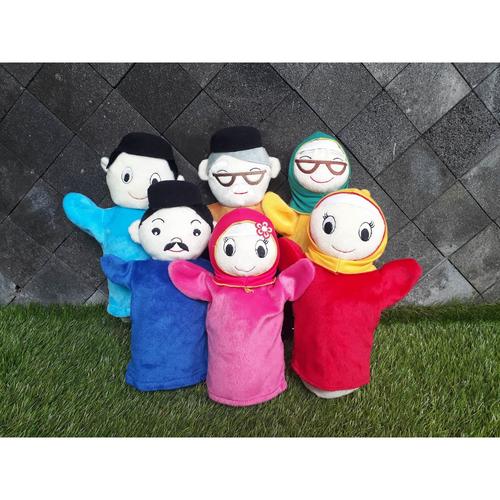 Jual Boneka Tangan Keluarga Family Muslim - Ayah/Ibu/Kakek/Nenek/Anak ...