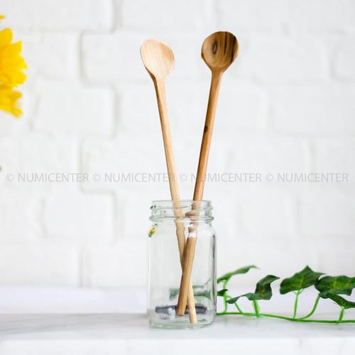 Jual Stir Spoon Syrup ROUND Wood Sendok Kayu Properti Foto Nicoles ...