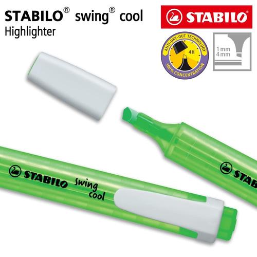 Promo STABILO Swing Cool Green / Highlighter Warna Hijau Original ...