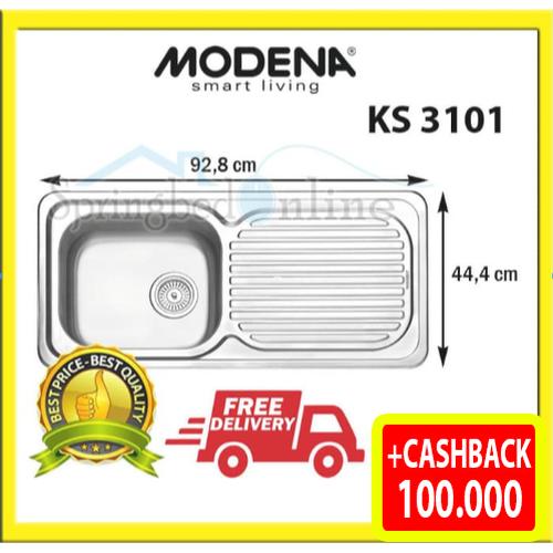 Jual Modena Ks 3101 Stainless Kitchen Sink Tempat Cuci Piring Harga ...