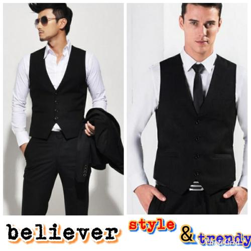 Jual Rompi pria hitam-Vest pria hitam- Jas blazer pria-Blazer pria ...