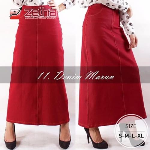 Jual Rok Denim Zetha warna Merah Marun - Hitam - Jakarta Timur - NANIK ...
