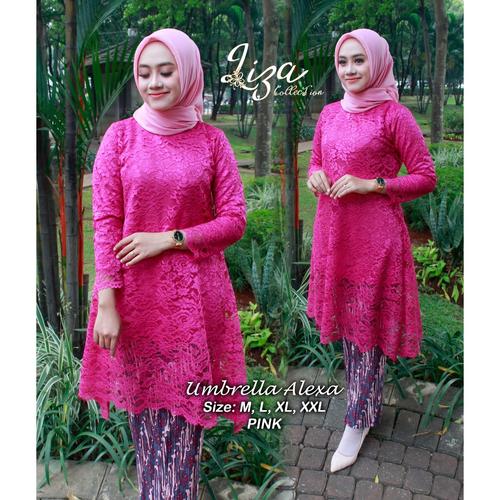Jual Set Kebaya Brokat Tunik Kebaya Long Kebaya Tunangan Pink - Kota ...