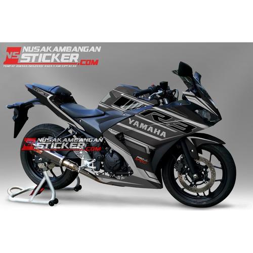 Jual Decal Motor Sticker Motor Yamaha R25 R3 Grafis Abu - Graftac ...