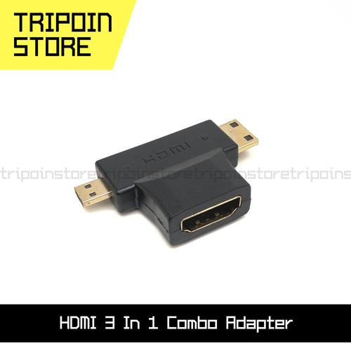 Jual 3 in 1 Combo Adapter HDMI Female to Mini / Micro HDMI Male ...